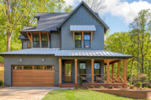 16 Dark Gray Homes with Warm Cedar Accent Ideas - Home Briefings