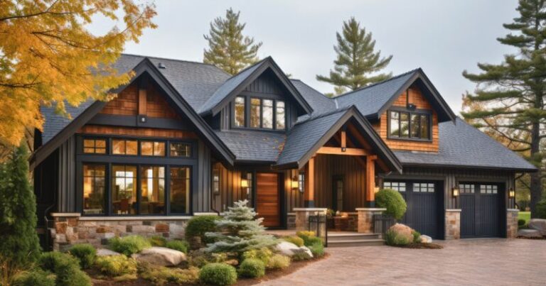 16 Dark Gray Homes with Warm Cedar Accent Ideas - Home Briefings