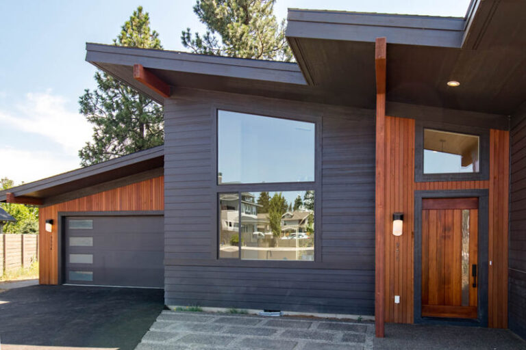 16 Dark Gray Homes with Warm Cedar Accent Ideas - Home Briefings