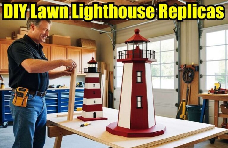 DIY Lawn Lighthouse Replica: Our Step-by-Step Guide Making It - Home ...