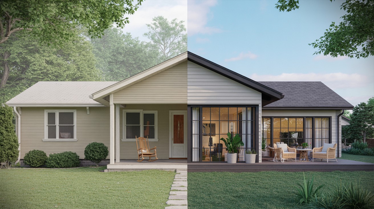 Single-Story Ranch House Additions Before and After - Home Briefings