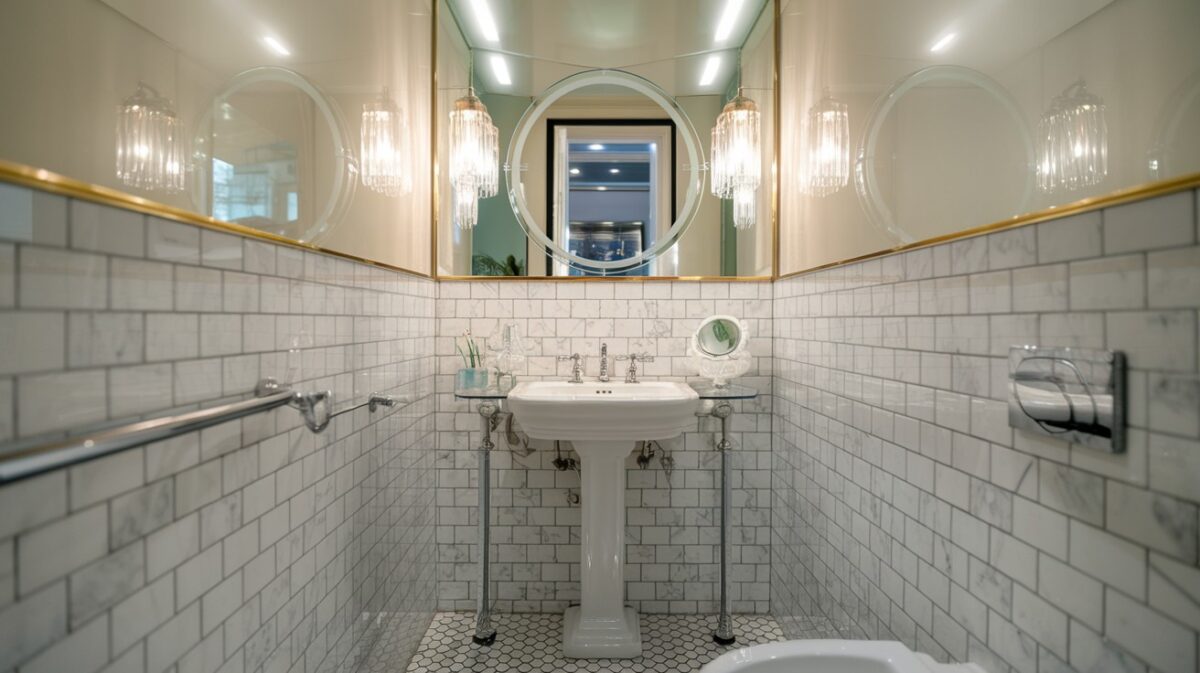 21 Modern Half Tiled Bathroom Walls Ideas + Tips - Home Briefings