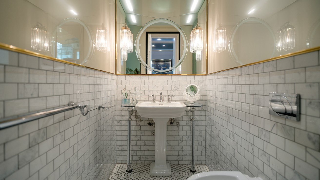 21 Modern Half Tiled Bathroom Walls Ideas + Tips - Home Briefings