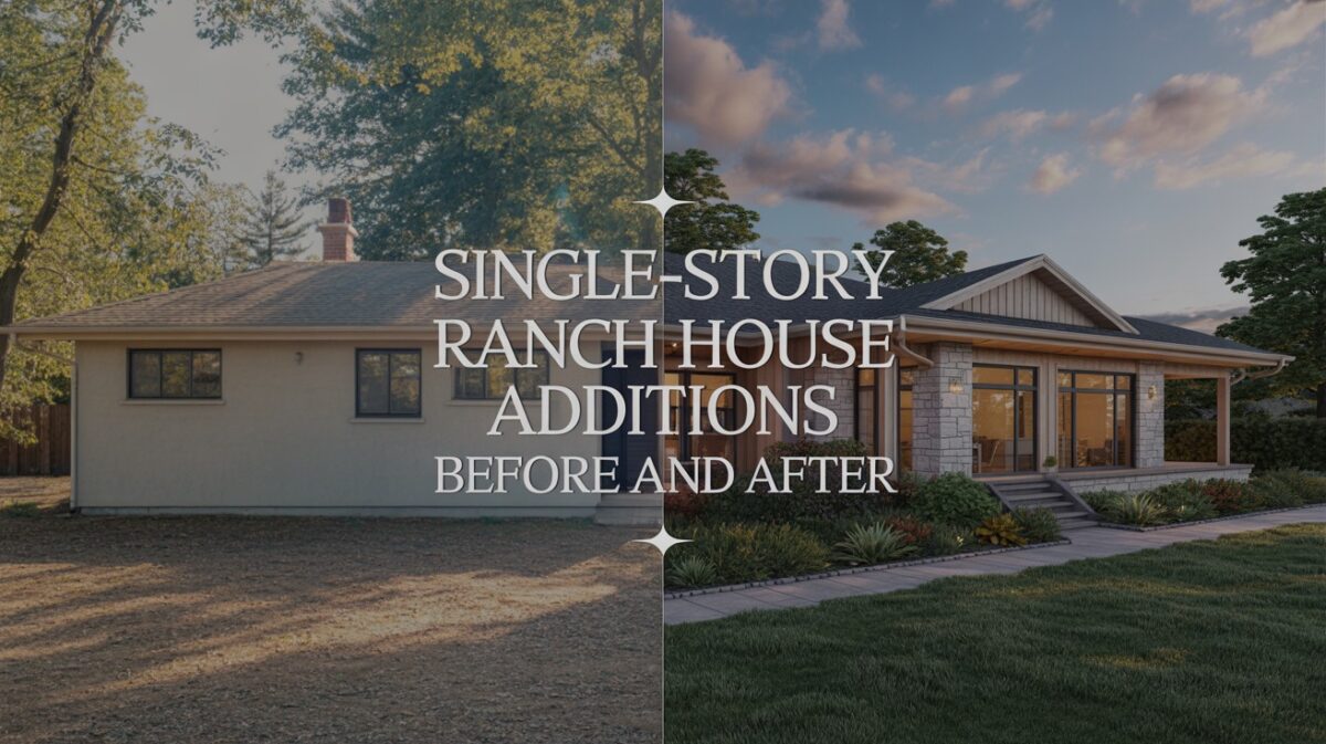 Single-Story Ranch House Additions Before and After - Home Briefings