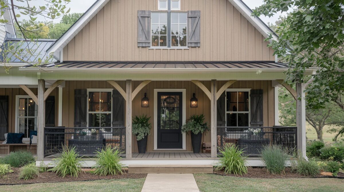 21 Tan House Black Trim Ideas for Any Budget & Style - Home Briefings