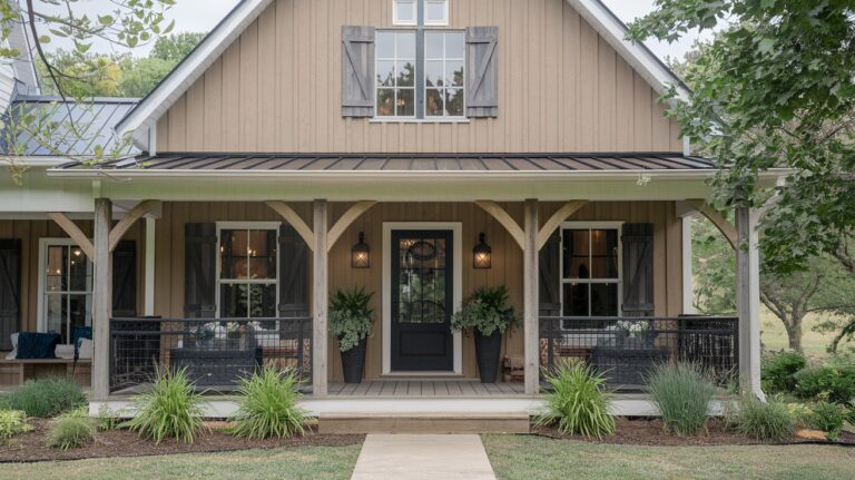 21 Tan House Black Trim Ideas for Any Budget & Style - Home Briefings