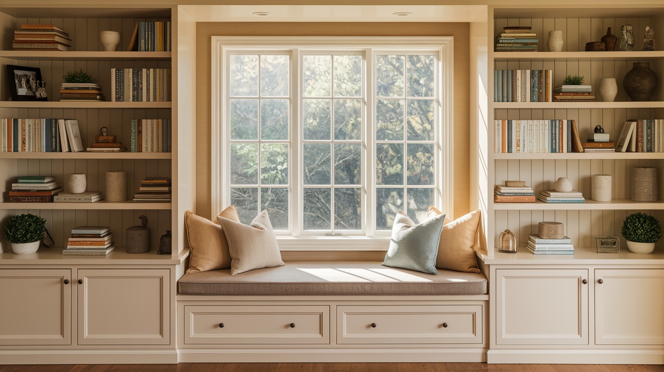 How to Design Built-Ins Around a Window for Function and Flair - Home ...