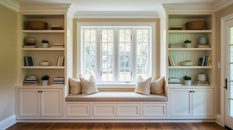 How to Design Built-Ins Around a Window for Function and Flair - Home ...