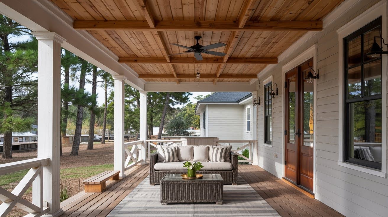 11 Amazing Stained Tongue and Groove Porch Ceiling Ideas - Home Briefings