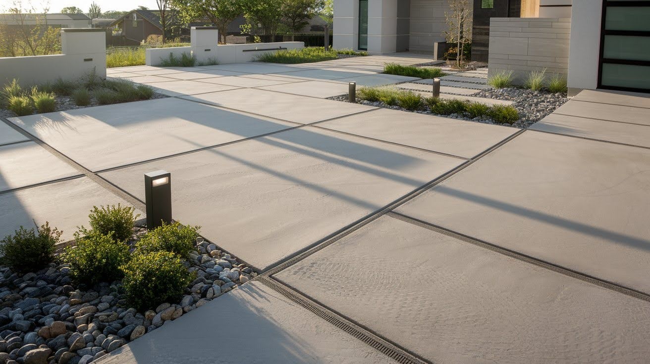 11 Modern Concrete Driveway Finishes That Add Value - Home Briefings