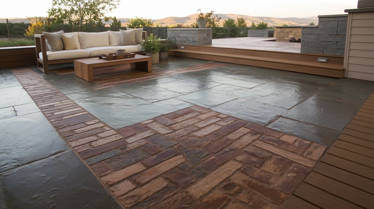 15 Modern Colored Concrete Patio Designs for Every Style - Home Briefings