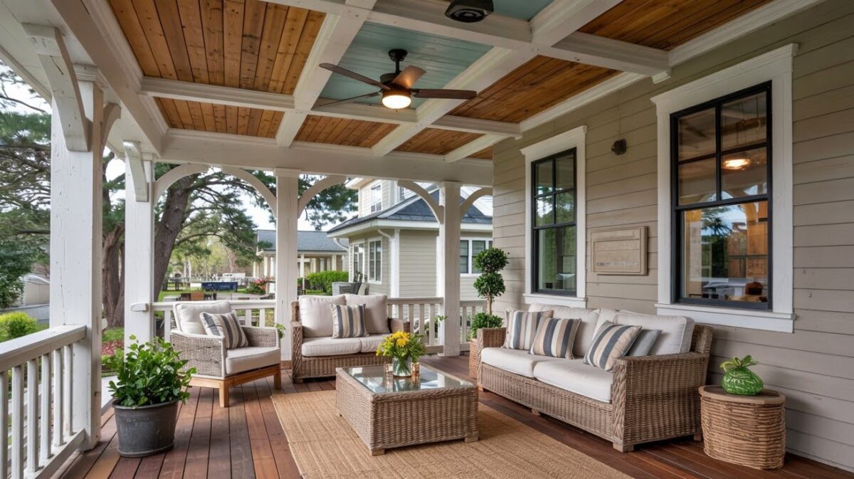 11 Amazing Stained Tongue and Groove Porch Ceiling Ideas - Home Briefings