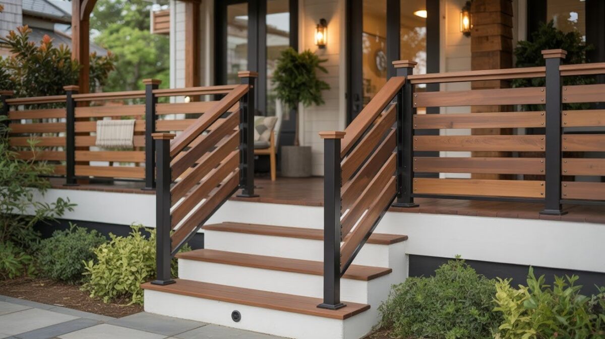 31 Amazing Modern Front Porch Railing Ideas You’ll Love - Home Briefings