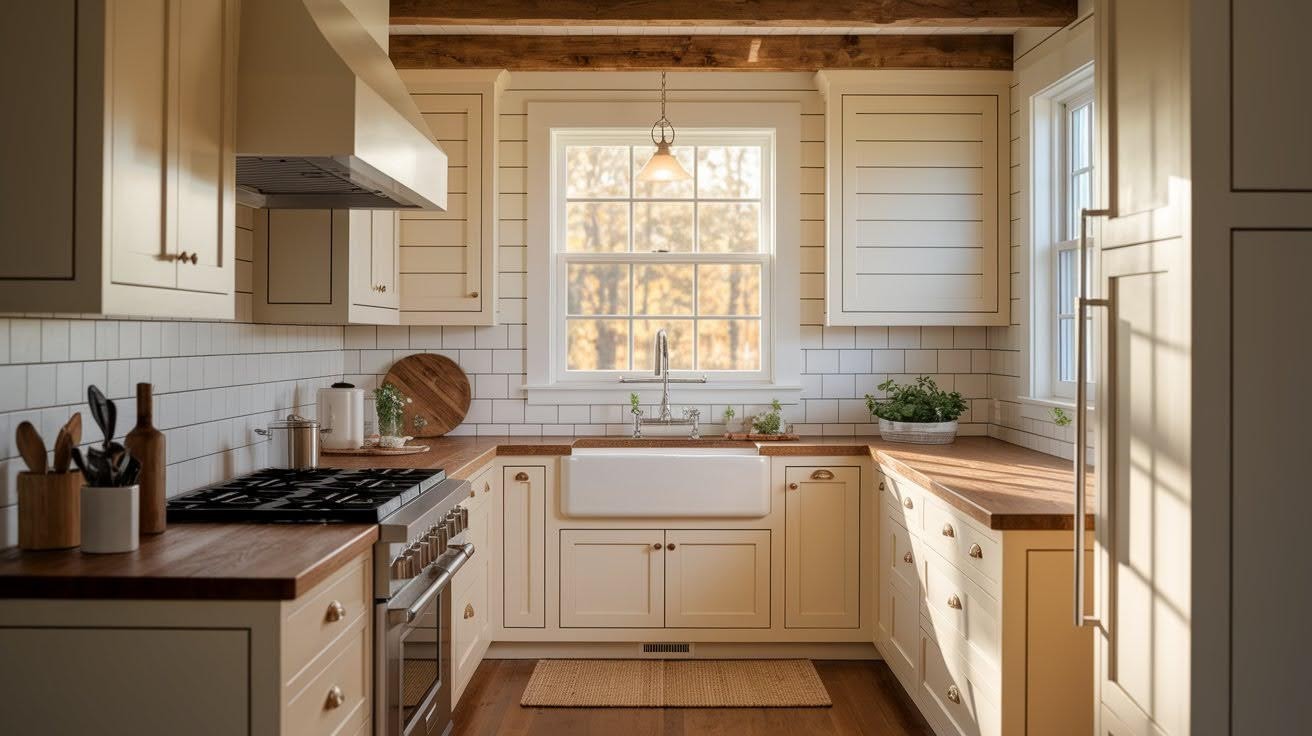 55 Amazing Farmhouse Two-Tone Kitchen Cabinet Ideas - Home Briefings