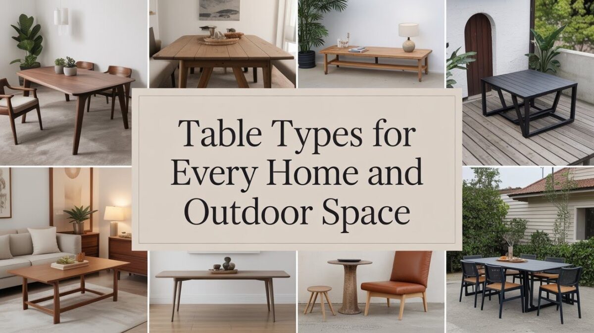 17 Table Types for Every Home and Outdoor Space - Home Briefings
