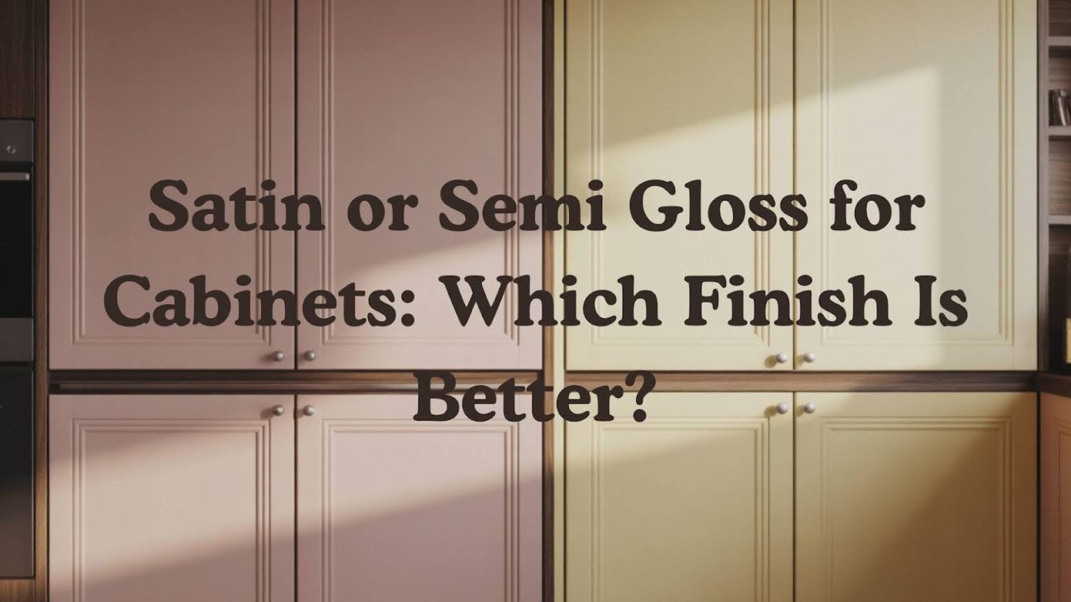 Satin or Semi Gloss for Cabinets: Which Finish Is Better? - Home Briefings